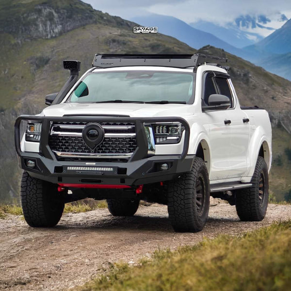 SAVAGE FORGED RAMPAGE HOOPED BULL BAR - GWM ALPHA 2024+ DIESEL, HEV ...